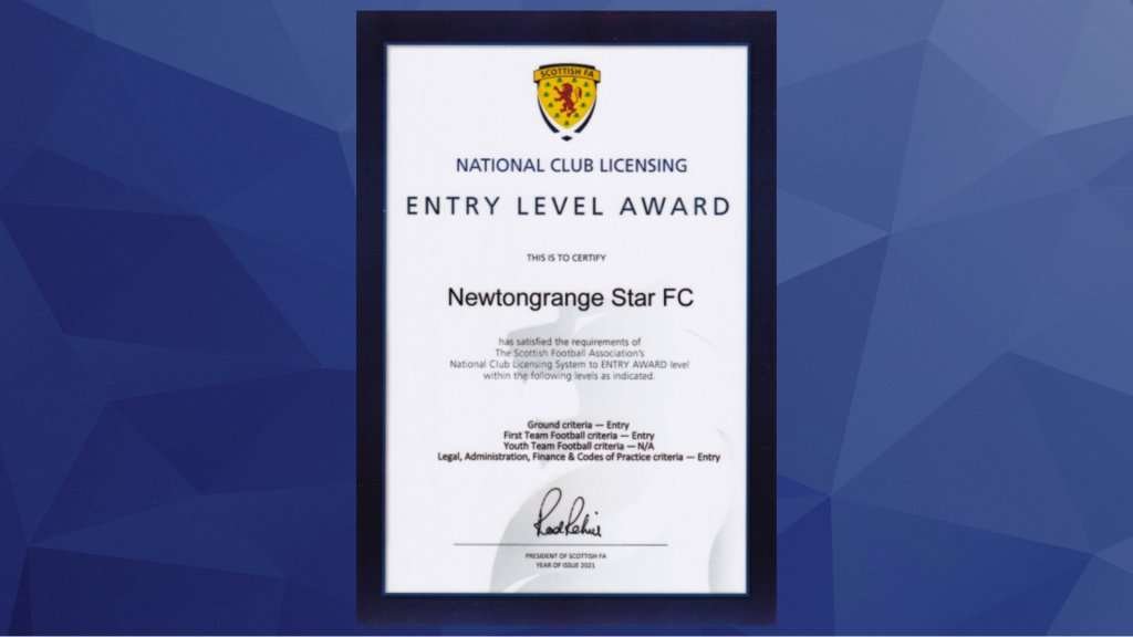 SFA License Renewal – Newtongrange Star FC