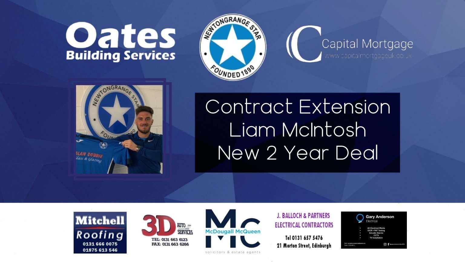Contract Extension – Liam McIntosh – Newtongrange Star FC